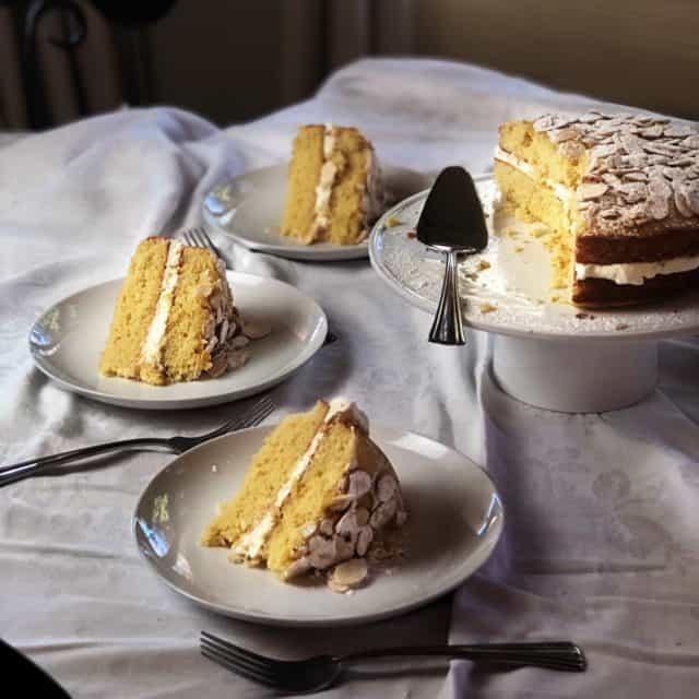 Vanilla Almond Layer Cake • Keeping It Simple Blog