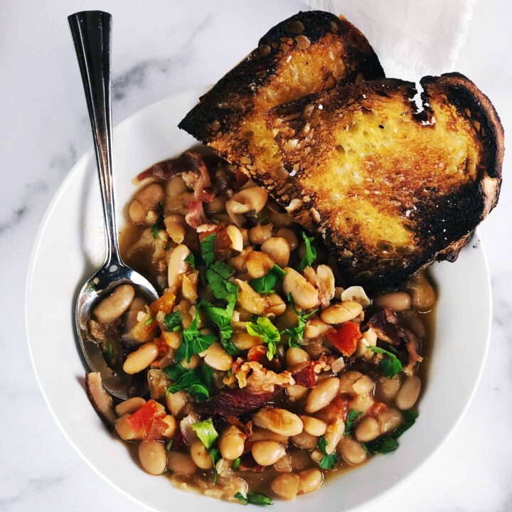 White Bean and Pancetta Ragout • Keeping It Simple Blog