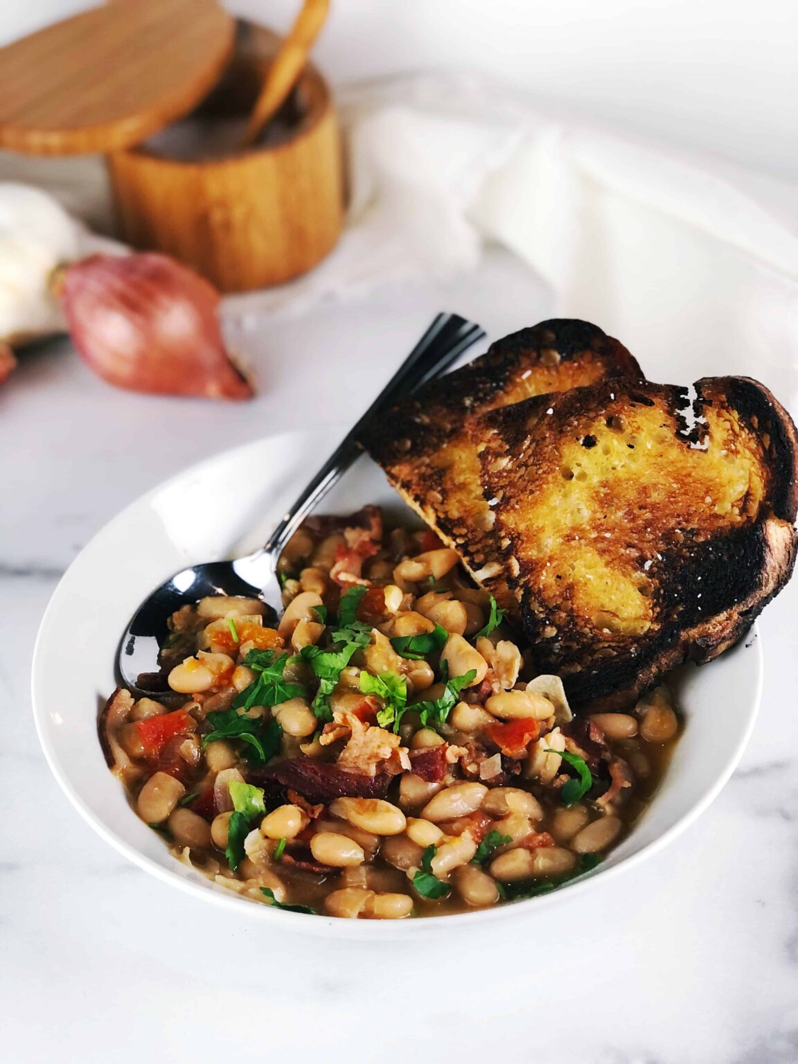 White Bean and Pancetta Ragout • Keeping It Simple Blog
