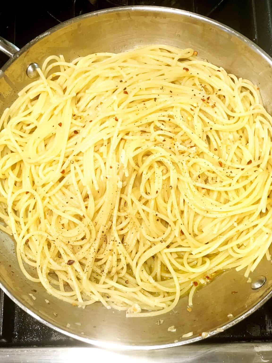 Spaghetti with Olive Oil and Garlic - Aglio e Olio • Keeping It Simple Blog