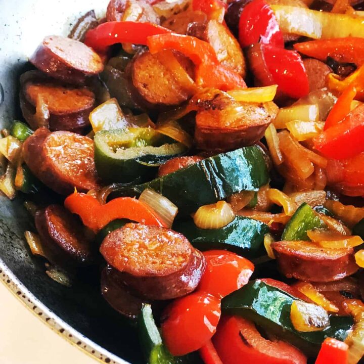 Chorizo with Peppers and Onions (Chorizo Frito) • Keeping It Simple Blog