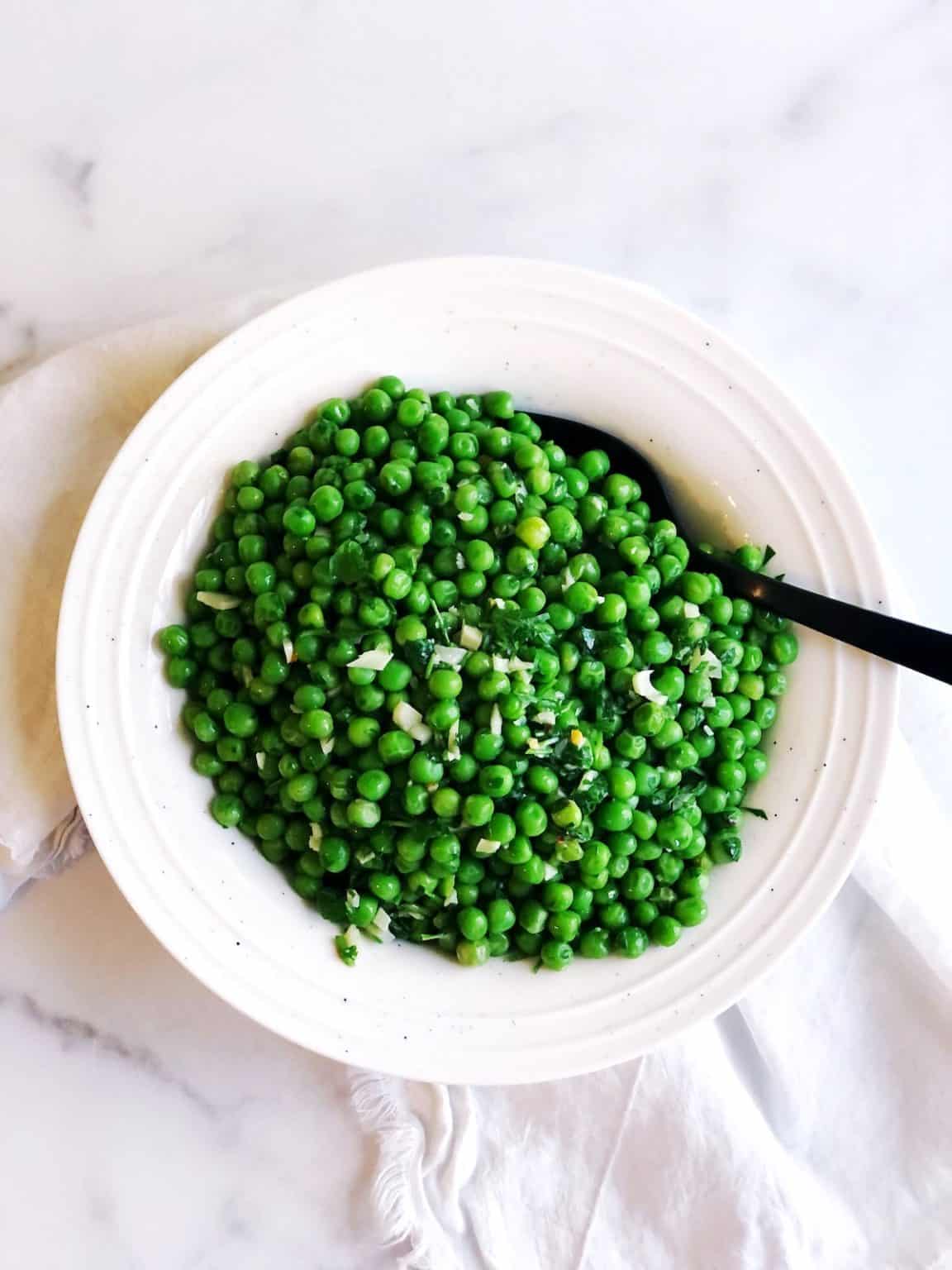 Italian Peas with Garlic and Parsley • Keeping It Simple Blog