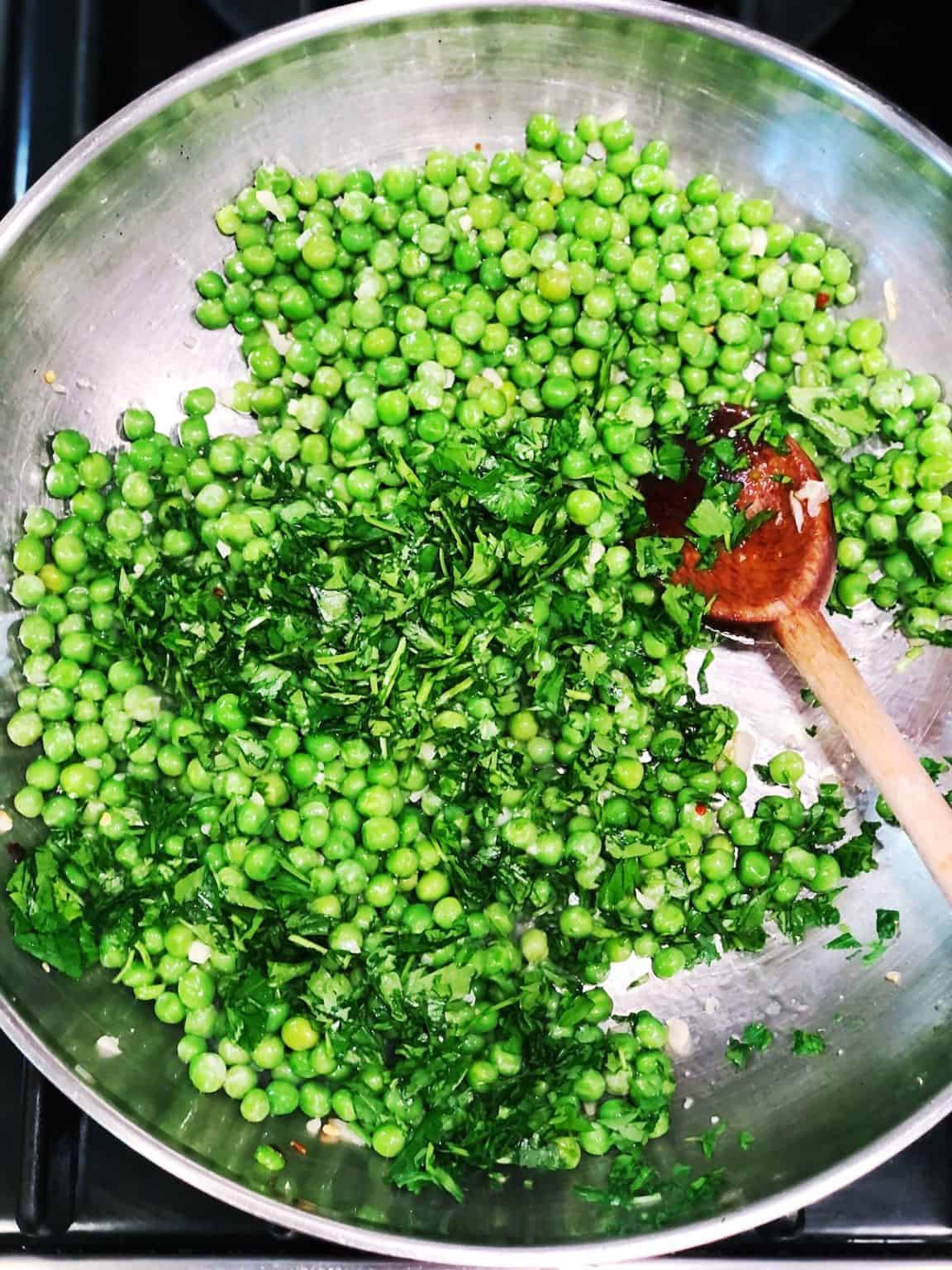 Italian Peas with Garlic and Parsley • Keeping It Simple Blog