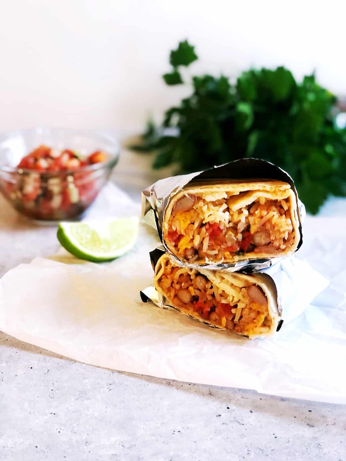 Spanish Rice and Bean Burrito • Keeping It Simple Blog