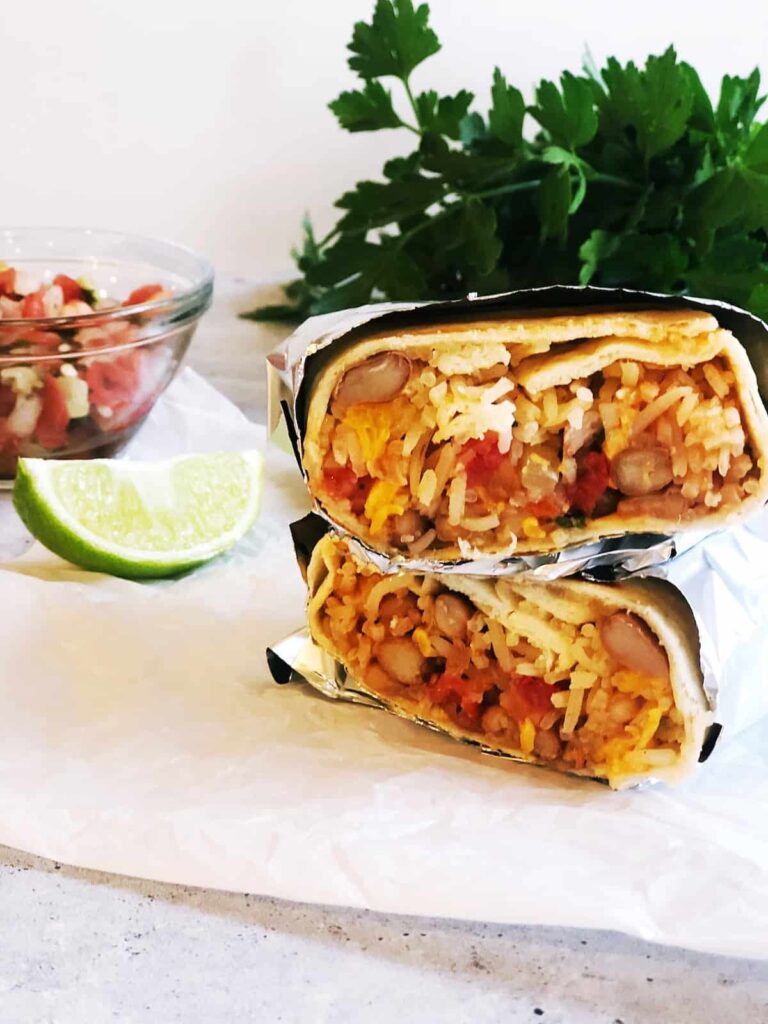Spanish Rice and Bean Burrito • Keeping It Simple Blog