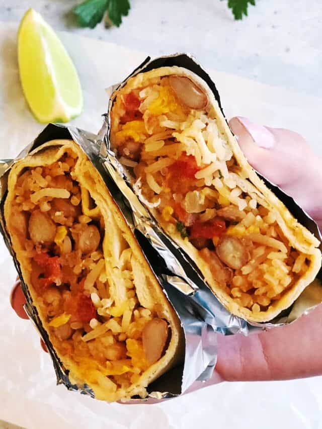 Spanish Rice and Bean Burrito • Keeping It Simple Blog