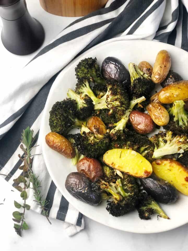 Roasted Potatoes and Broccoli with Garlic • Keeping It Simple Blog