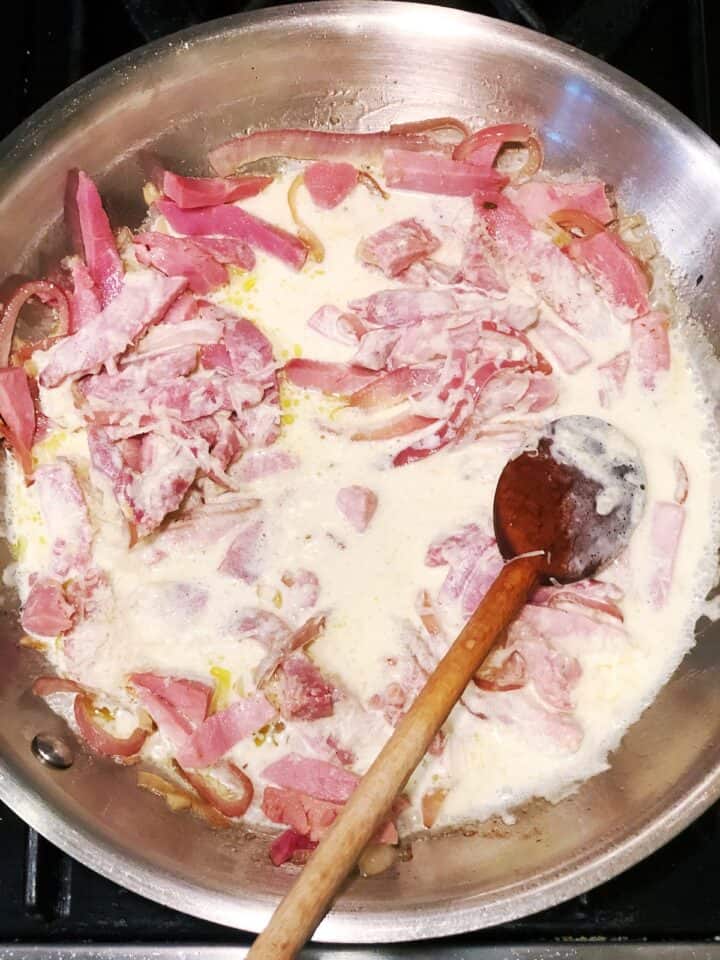 Creamy Ham and Cheese Pasta • Keeping It Simple Blog