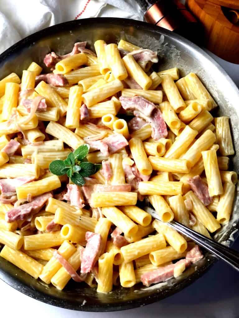 Creamy Ham and Cheese Pasta • Keeping It Simple Blog