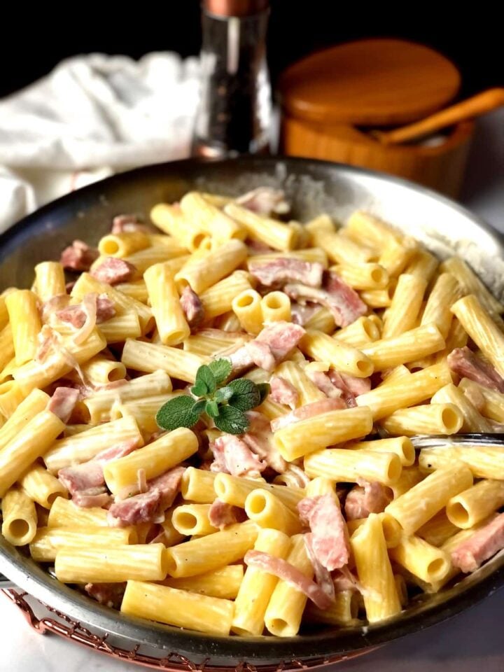 Creamy Ham and Cheese Pasta • Keeping It Simple Blog