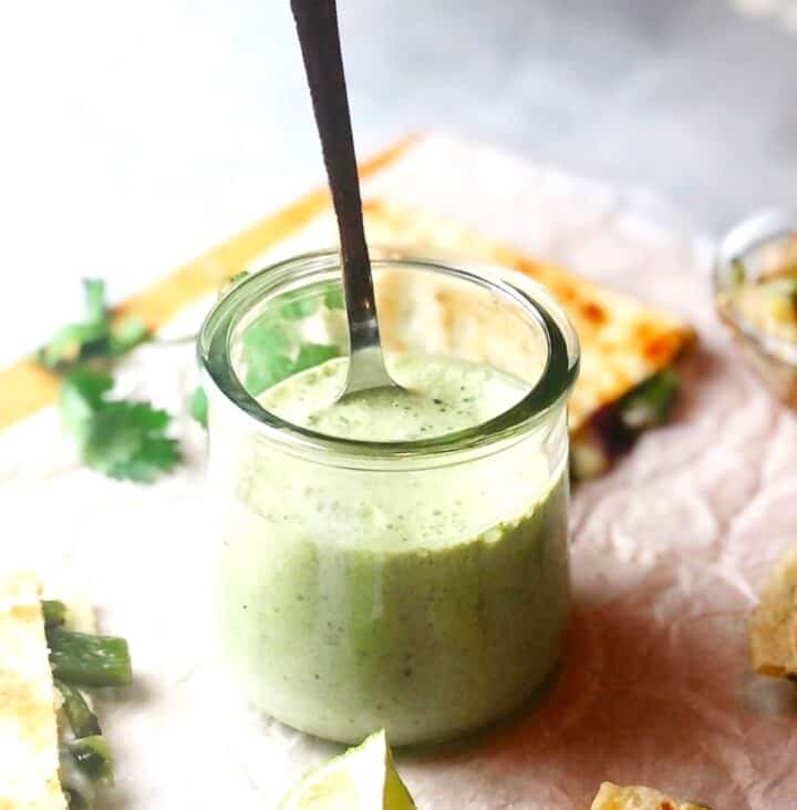 Poblano Cream Sauce (Roasted Poblano Crema) • Keeping It Simple Blog