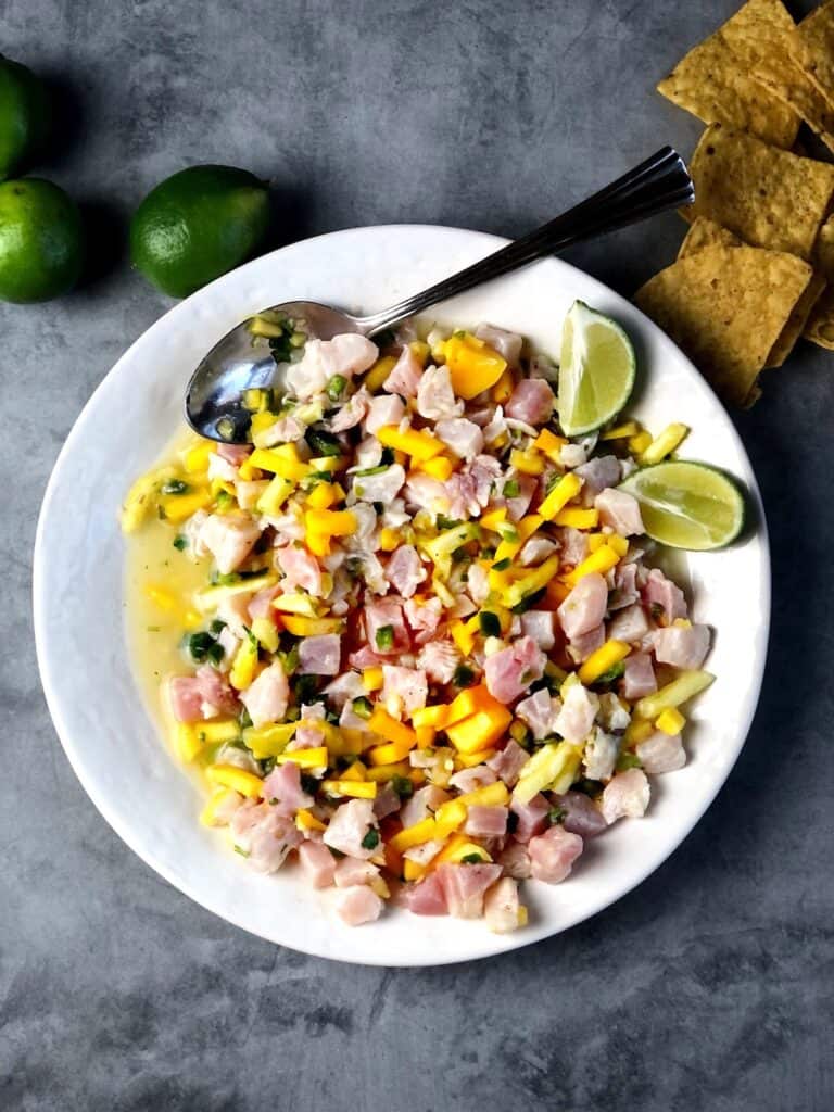 Ahi Tuna Ceviche (With Mango Salsa) • Keeping It Simple Blog