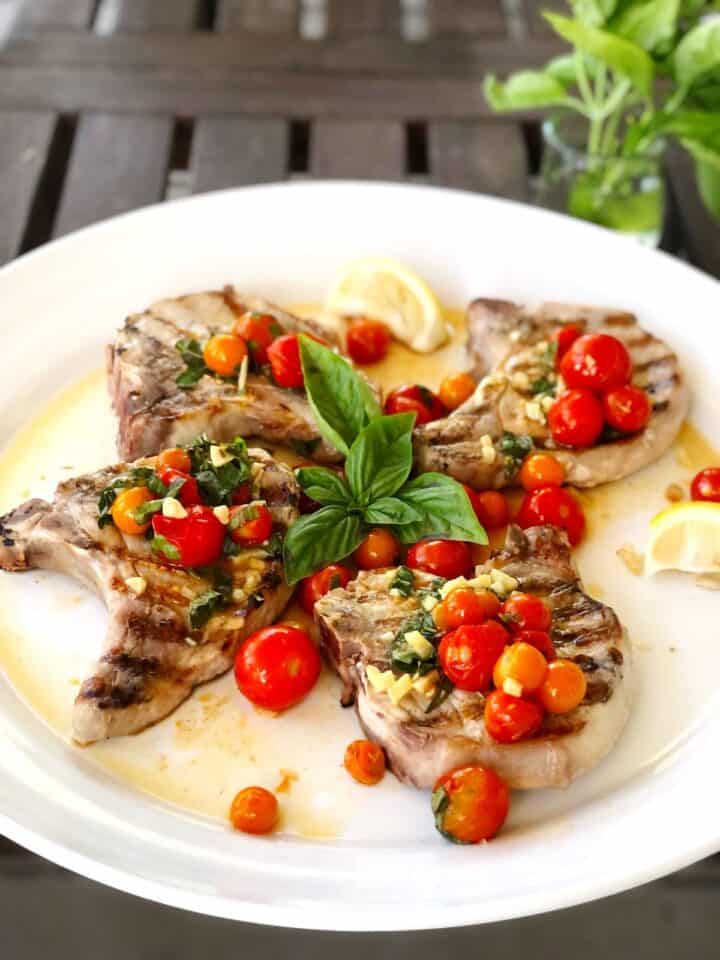 Juicy Grilled Summer Pork Chops • Keeping It Simple Blog