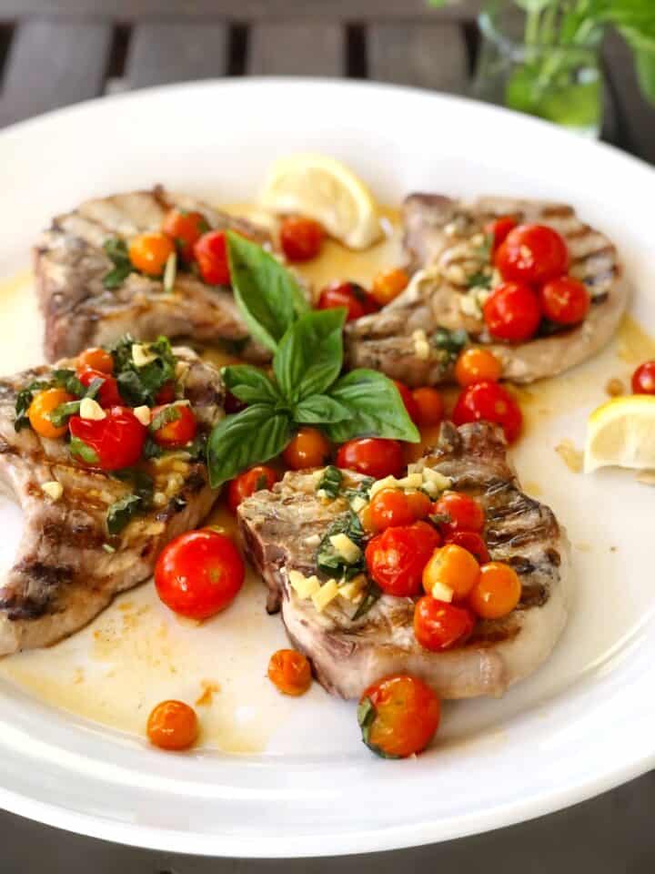 Juicy Grilled Summer Pork Chops • Keeping It Simple Blog