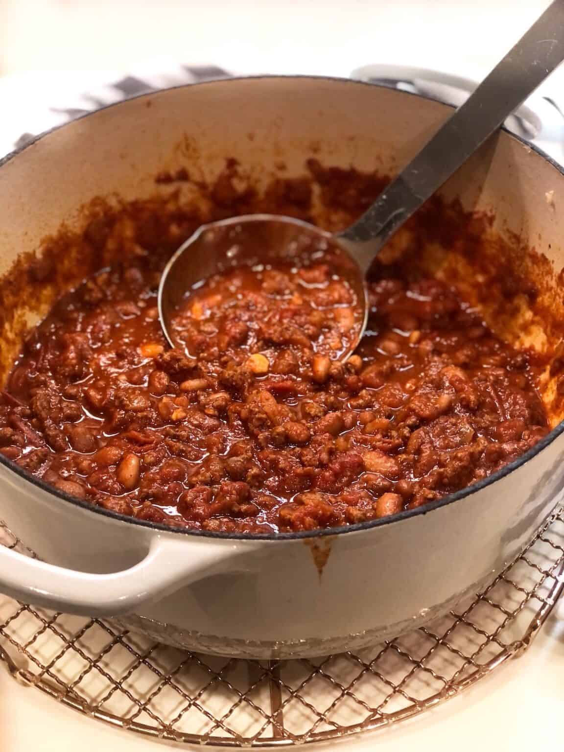 Dutch Oven Chili Recipe (Easy And Delicious) • Keeping It Simple Blog