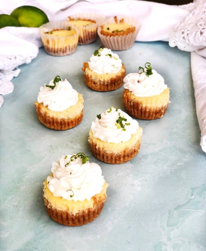 Easy Mini Key Lime Cheesecakes Recipe • Keeping It Simple Blog