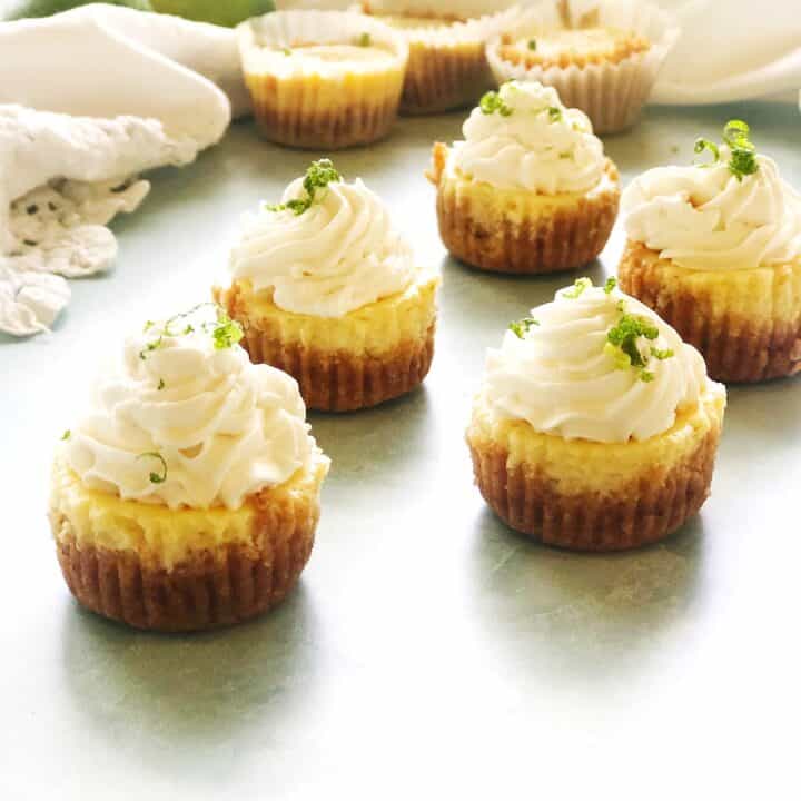 Easy Mini Key Lime Cheesecakes Recipe • Keeping It Simple Blog