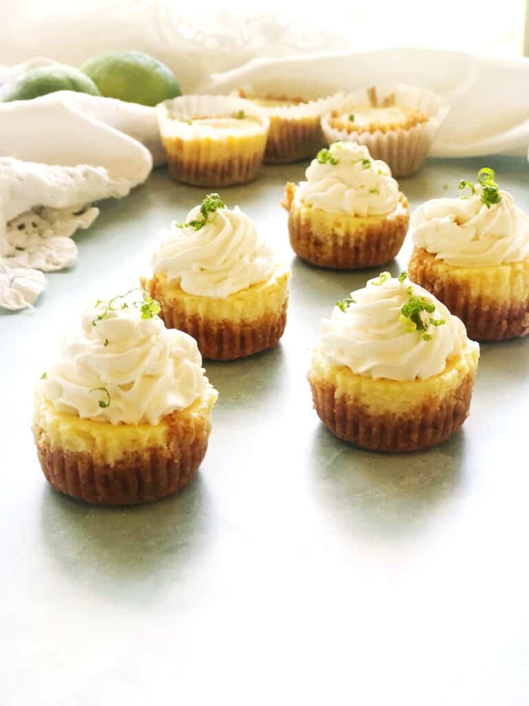 Easy Mini Key Lime Cheesecakes Recipe • Keeping It Simple Blog