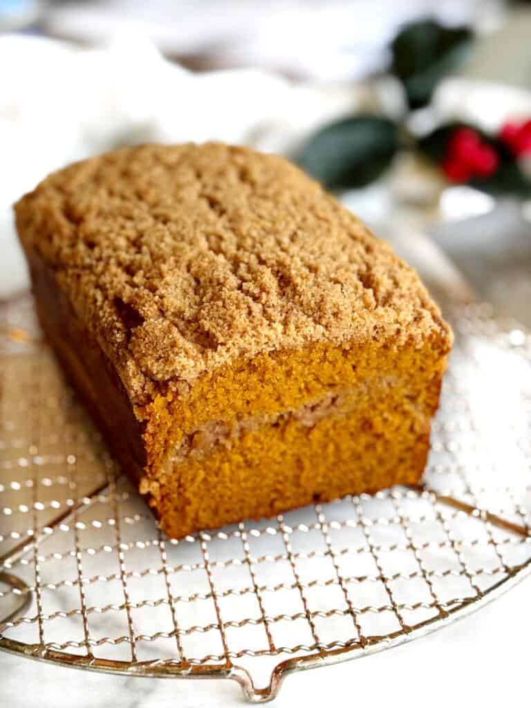 Moist And Delicious Pumpkin Streusel Bread Recipe • Keeping It Simple Blog